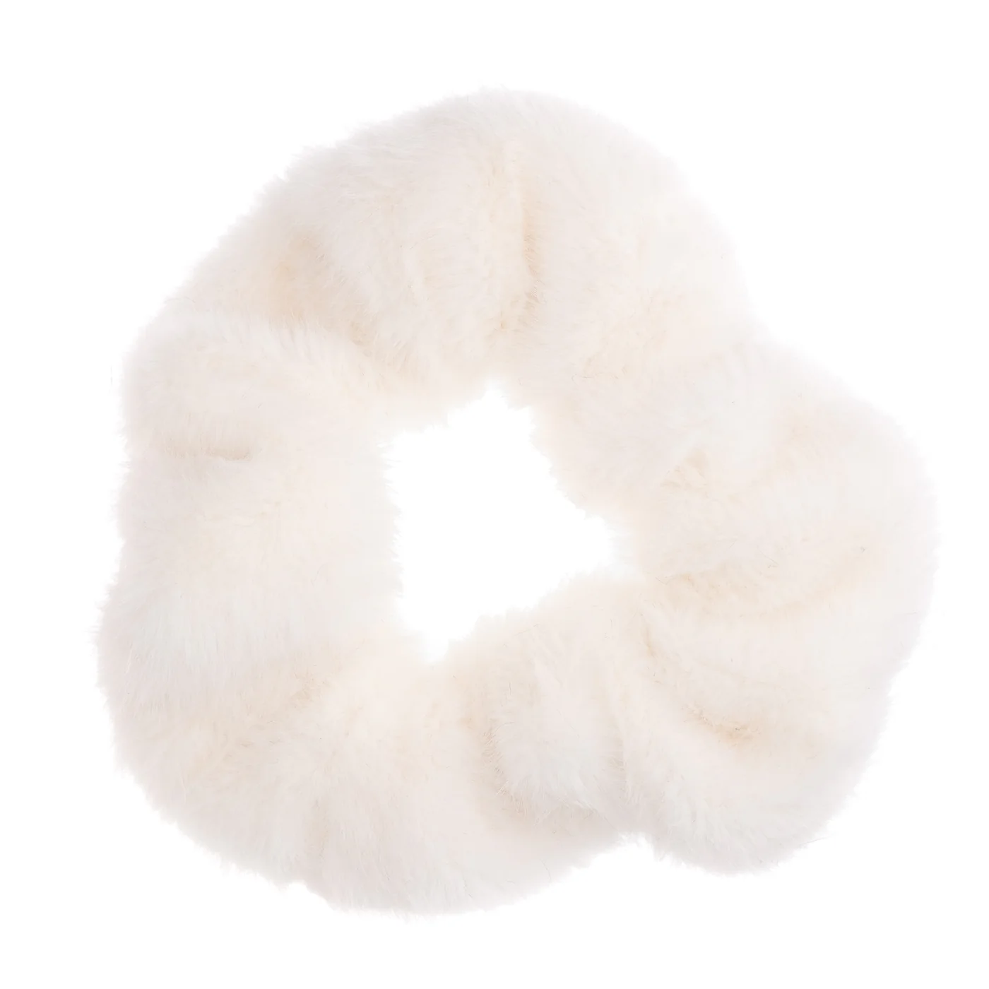 Dark FAUX FUR SCRUNCHIE OFF WHITE NETTBUTIKK - Elines gaver